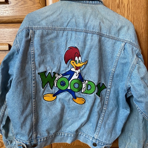 Universal | Jackets & Coats | Universal Studios Woody Woodpecker Denim ...